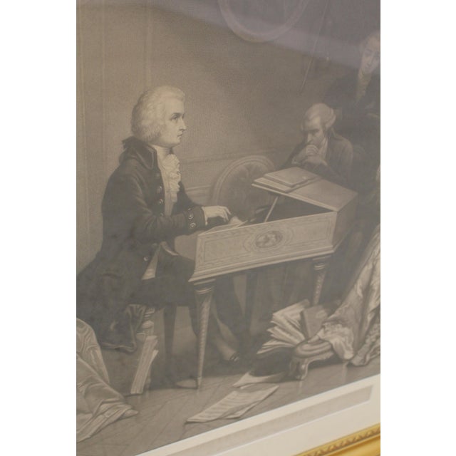 Vintage 19th C. Mozart a Vienne Framed Engraving Print | Chairish