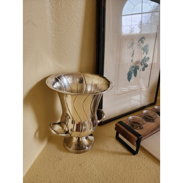 Vintage Silver Plated Trophy Cup Champaign Chiller Ice Bucket | Chairish