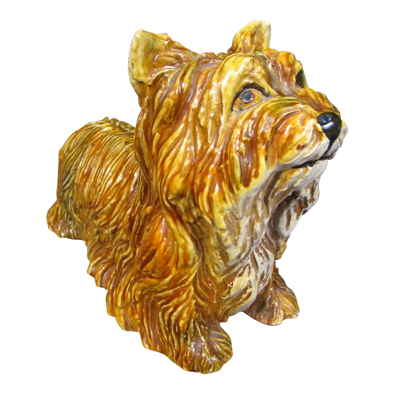 Made in Italy Terracotta Dog Sculpture | Chairish