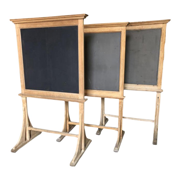 Set of 3 Antique French Black Boards | Chairish