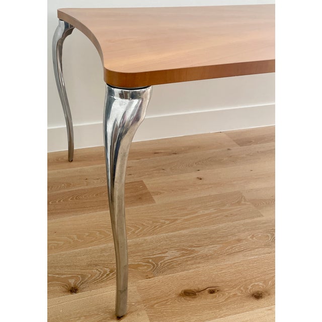 Italian Large 1990's Sunburst Design Cherry Table | Chairish