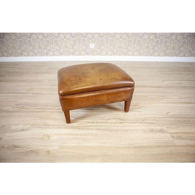 Late 20th Century English Traditional Style Ottoman Upholstered With ...