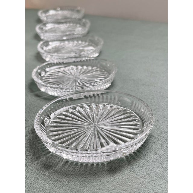 Vintage Cut Crystal Coasters- Set of 5 | Chairish