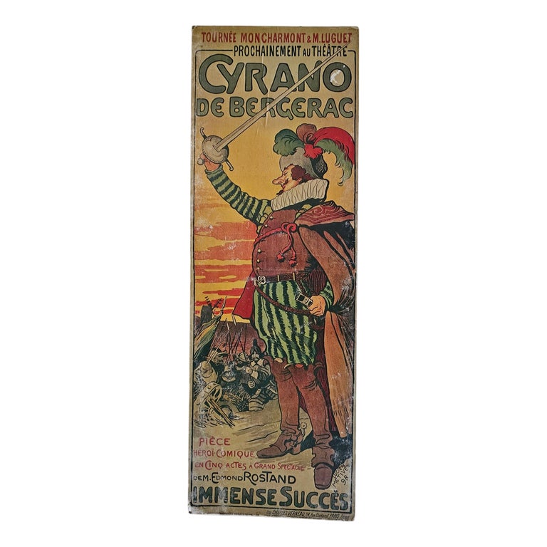 Cyrano de Bergerac Poster on Wood by Charles Verneau | Chairish