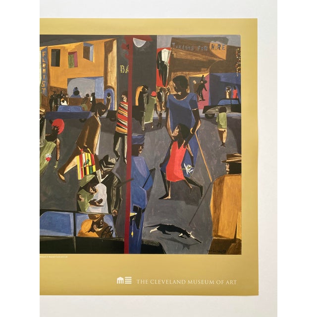 Jacob Lawrence Modernist Offset Lithograph Print Museum Poster " Fulton ...
