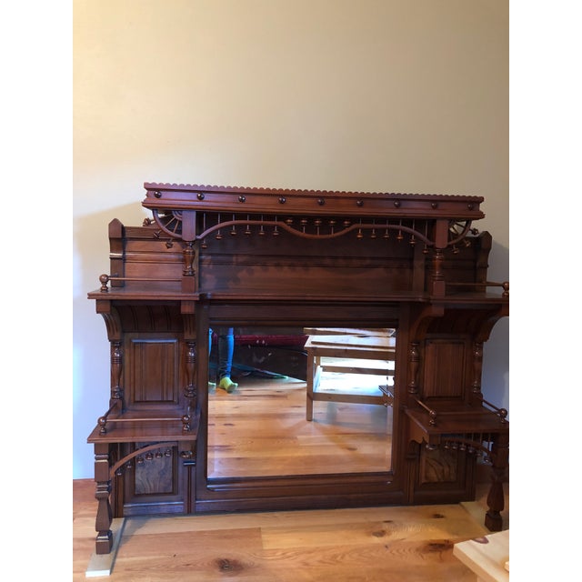 Antique Eastlake Victorian Buffet Topper With Mirror – Ornate Carved ...