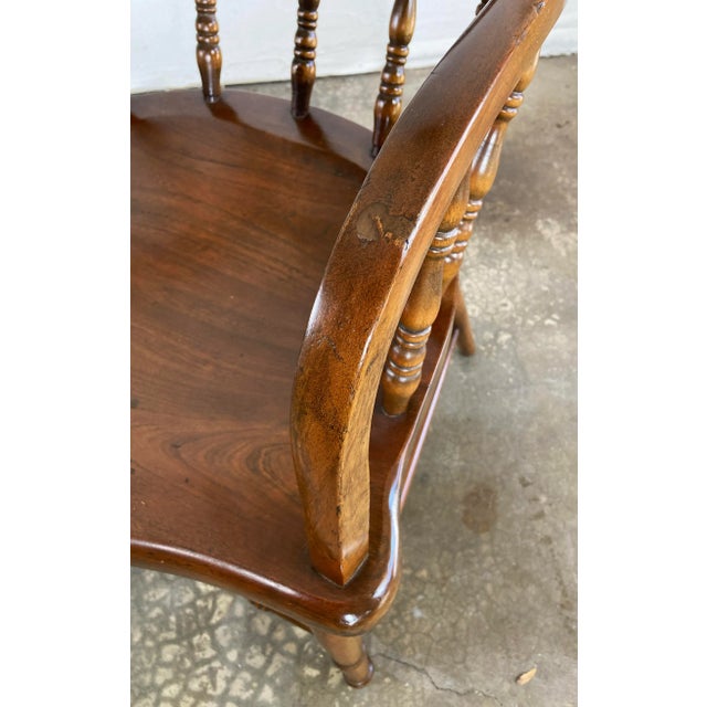 Vintage Saloon Style Wood Bankers Chair | Chairish