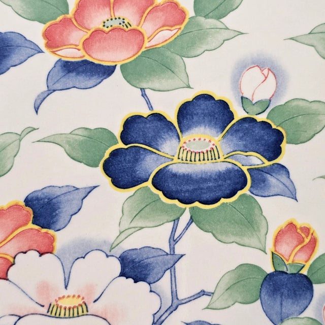 Tajimi Kutani Flower Japan Asian Porcelain Platter | Chairish