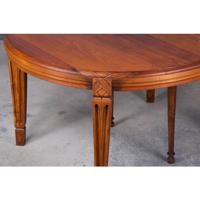 French Neoclassical Style Extendable Maple Dining Table | Chairish