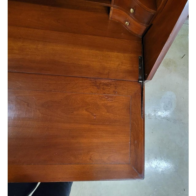 Vintage Statton Cherry Wood Chippendale American Colonial Secretary ...