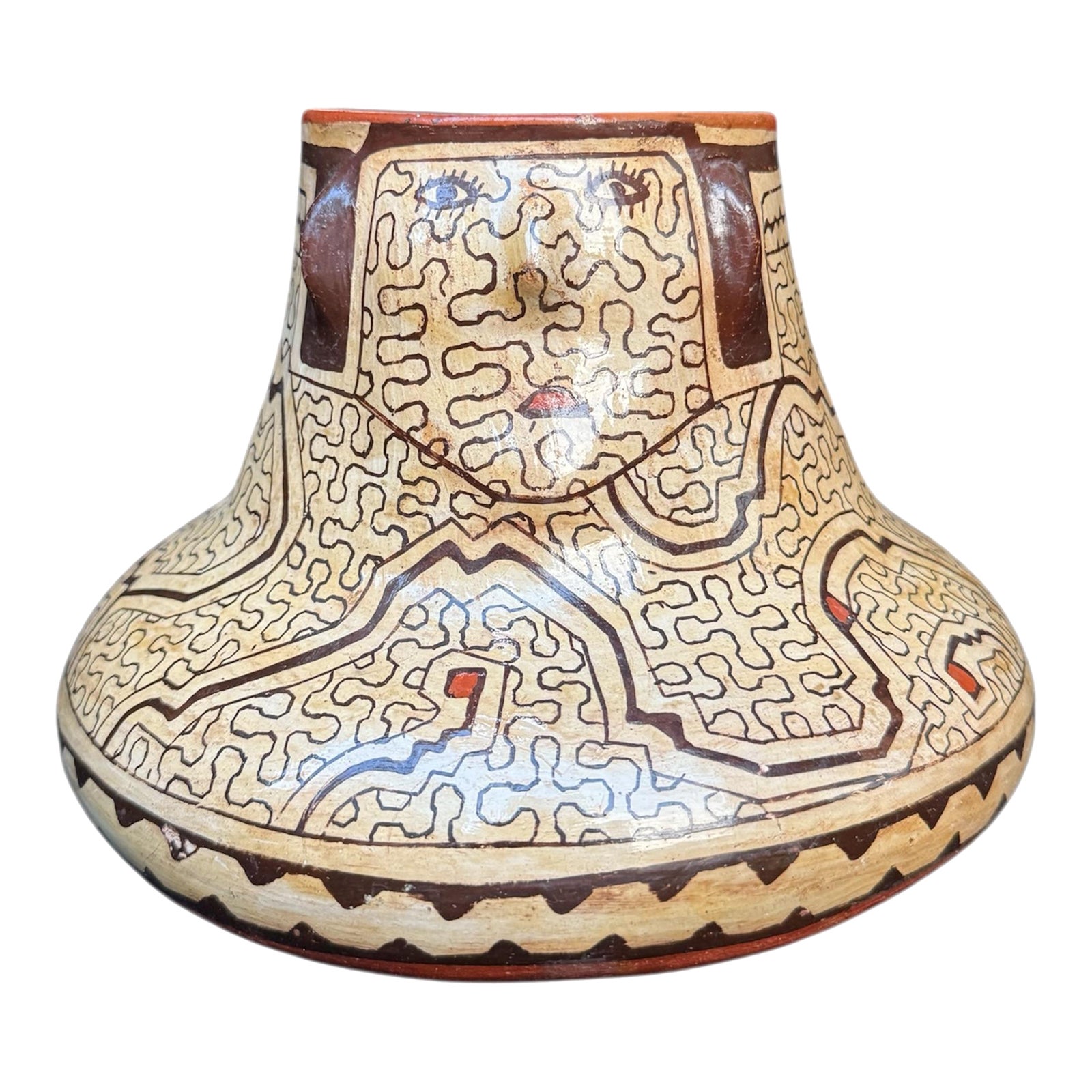 Early 20th Century Antique Peruvian Shipibo Pottery Bowl | Chairish