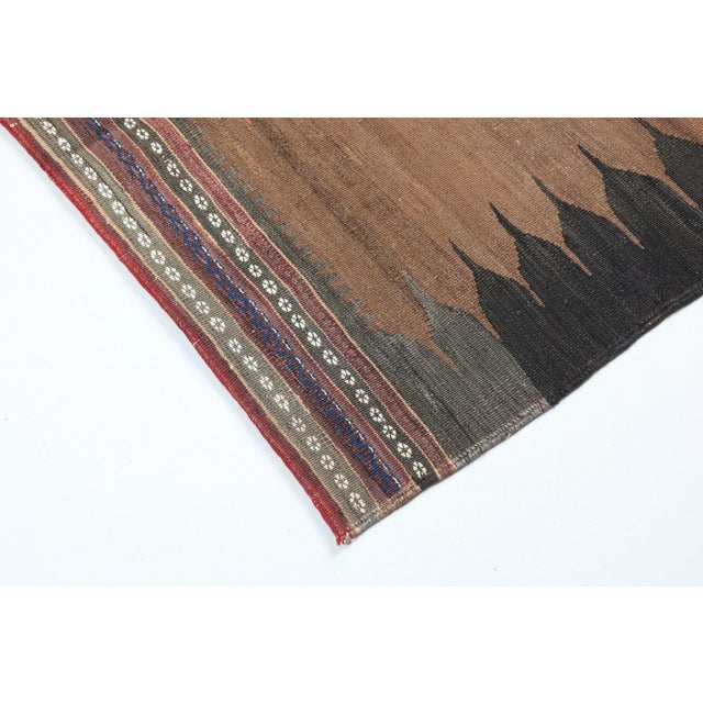 Antique Handwoven Square Size Kurdish Sofrah Kilim | Chairish