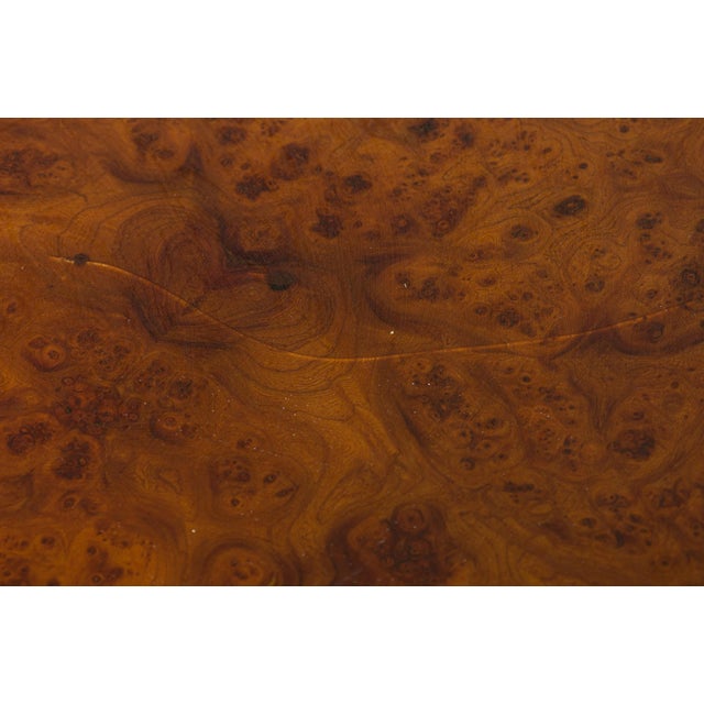 Karl Springer American Mid-Century Modern Burl Wood Dining Table | Chairish