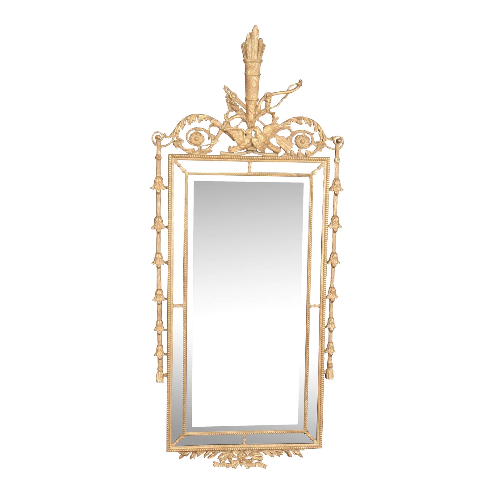 Rare Adams Mirror With Carved Birds Quiver and Bow and Arrows Circa ...