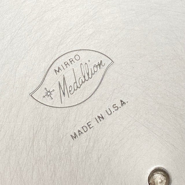 Mid Century Modern Mirro Medallion Serving Tray Aluminum Atomic ...