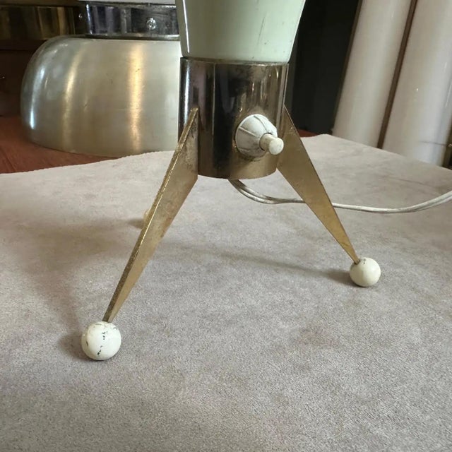 1960s Stilnovo Style Mid-Century Modern Aluminum and Brass Sputnik Desk ...