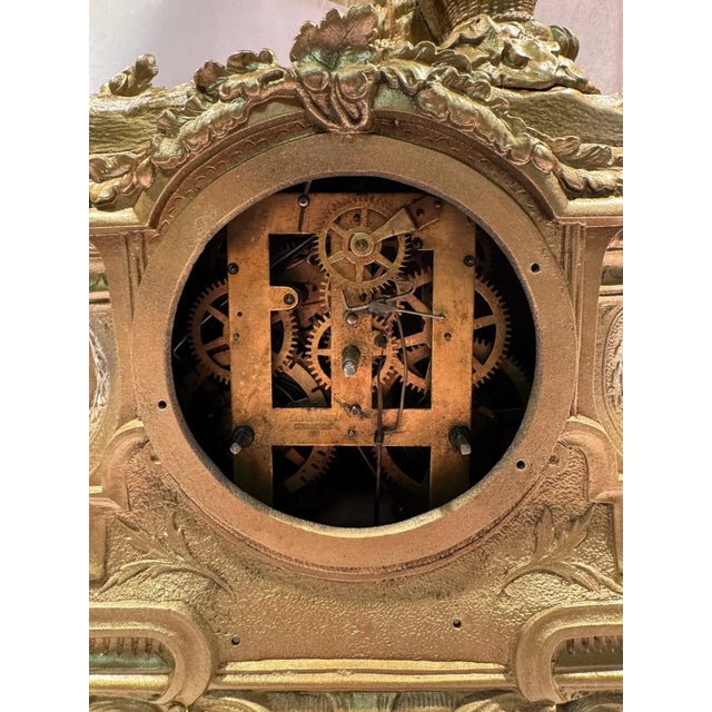 19th Century Nicholas Muller & Waterbury Cast Metal Front Statue Mantel ...