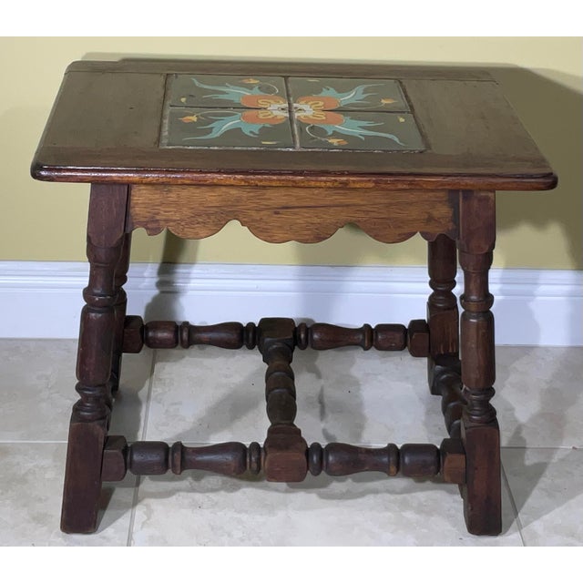 Antique California Tile Table Spanish Colonial Mission With Ceramic ...