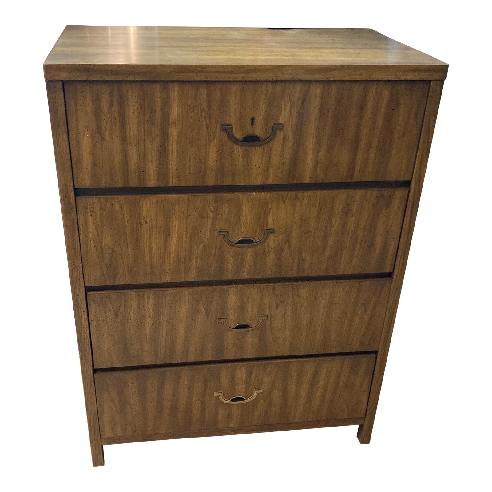 1970s Dixie Citation Campaign Tall Chest of Drawers | Chairish