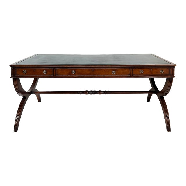 Baker, Knapp & Tubbs Hl Holland X-Leg Writing Desk, Leather Top With ...