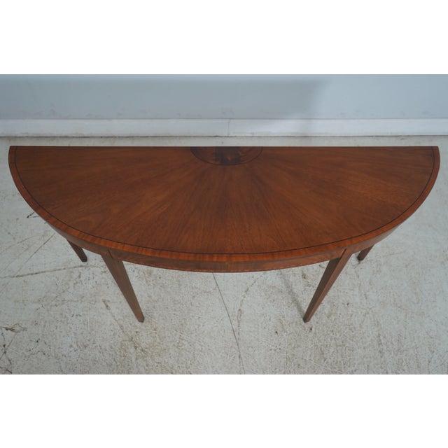 Wellington Hall Mahogany Console Sofa Table W. Inlay | Chairish