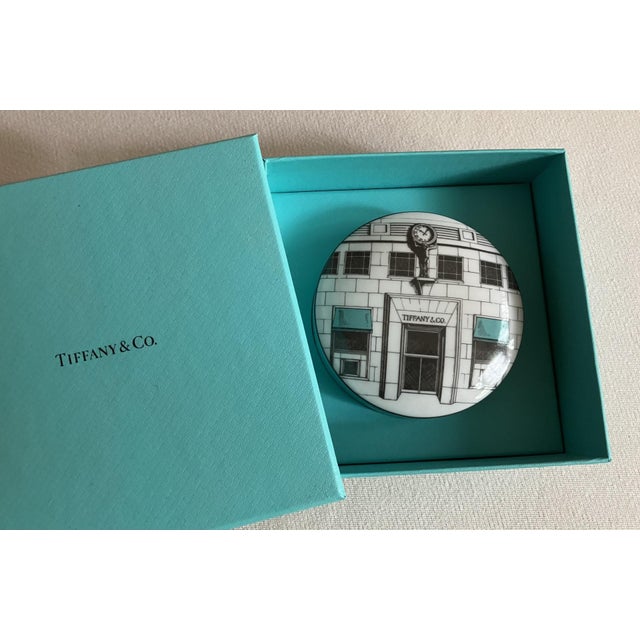 Tiffany & Co. Porcelain Trinket Pot Featuring Iconic Fifth Avenue Store ...