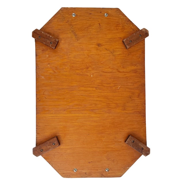 Antique 1920s Handmade Geometric Diamond Wood Inlay Serving Vanity ...