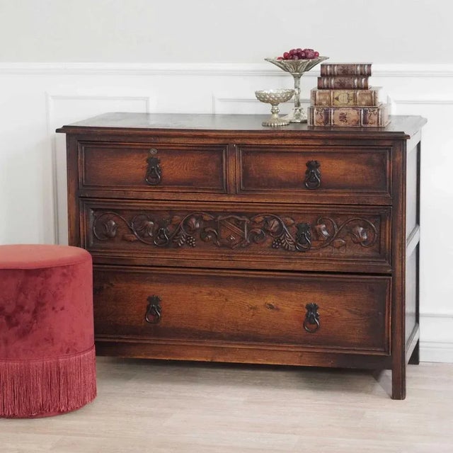 Antique Chest of Drawers in Wood, 1890 | Chairish