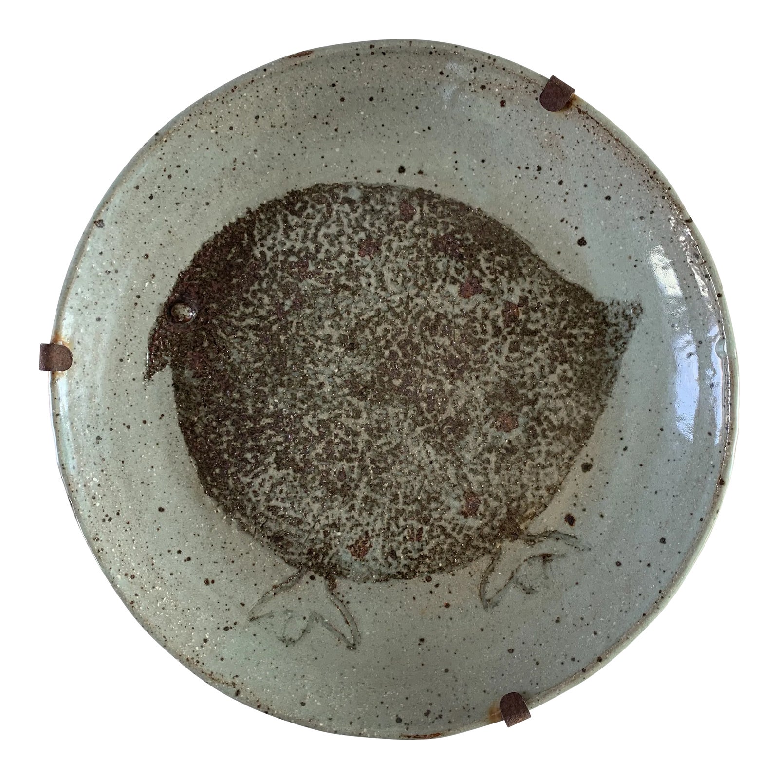 Mid 20th Century Mid-Century Modern Studio Pottery Bird Ceramic Dish ...