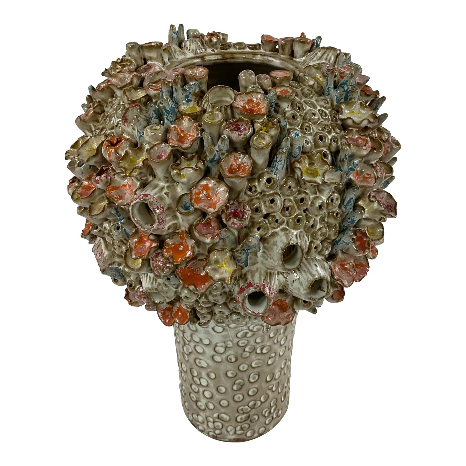 Made Goods Modern Biomorphic Large Coral Priska Vase | Chairish