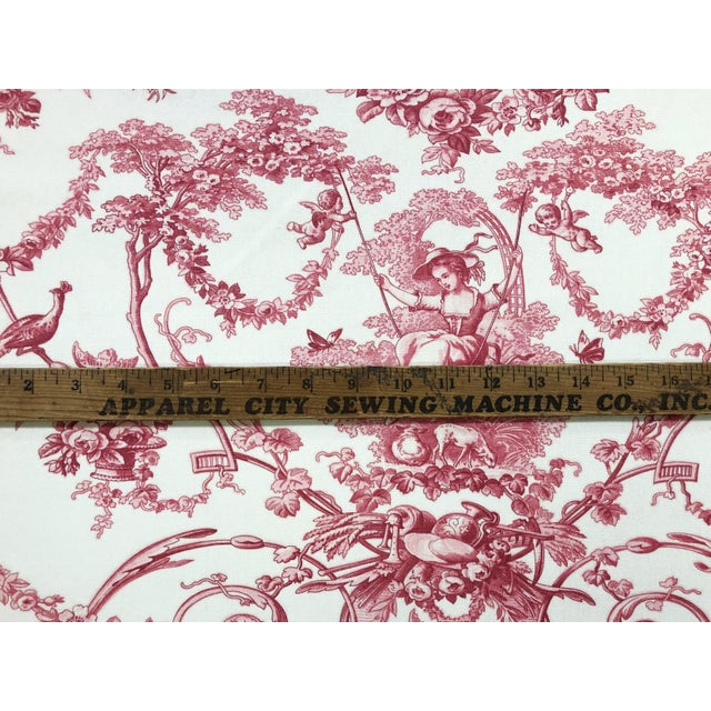 108" Wide French Ludivine Cranberry Red Off White Paris Creation Ots ...