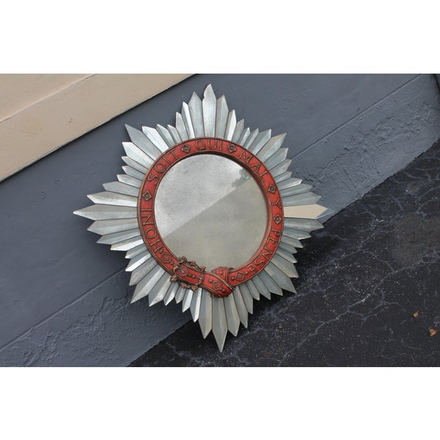 Vintage Large Starburst Fully Mirrored Wall Mirror | Chairish