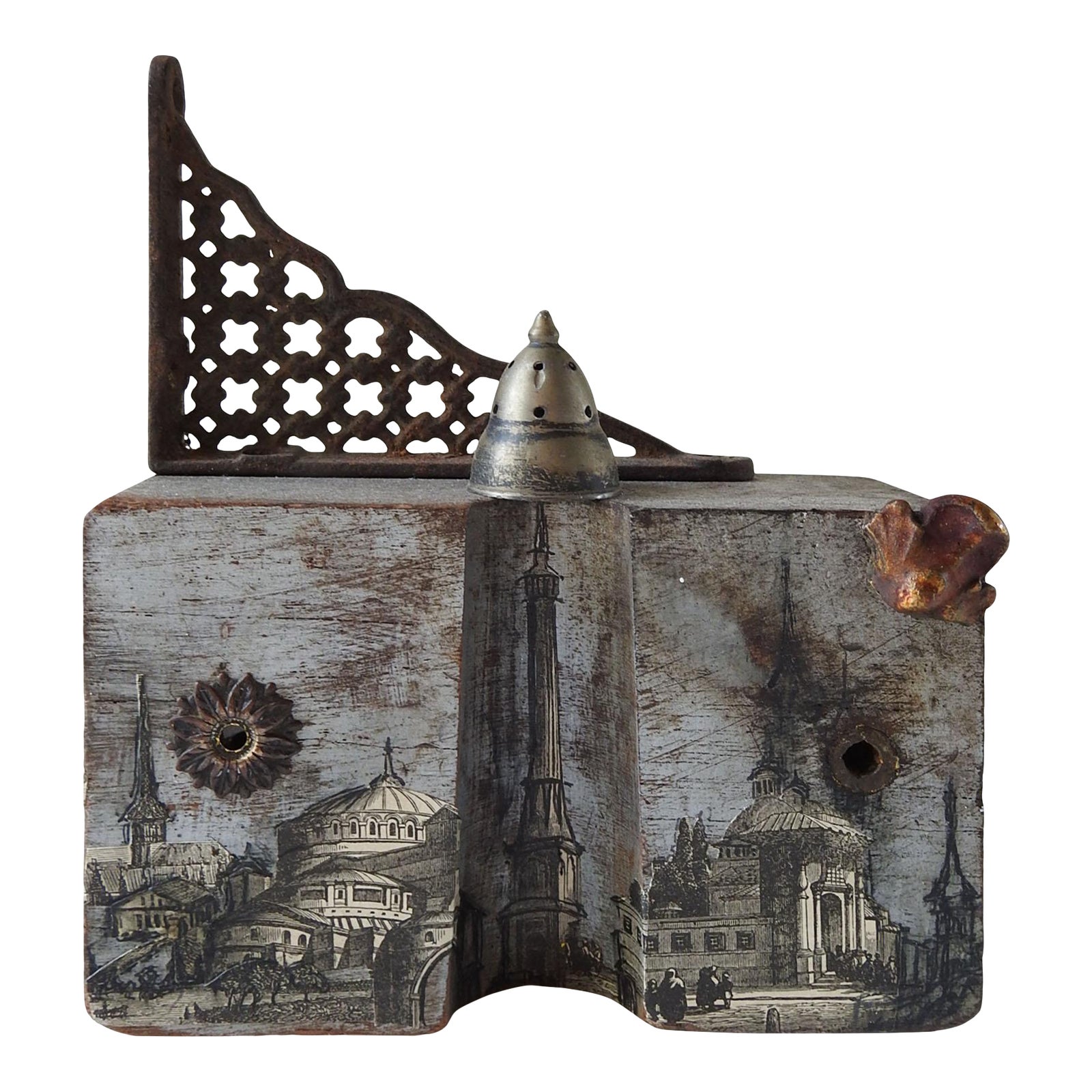 Mixed Media Sculpture Architectural Assemblage | Chairish