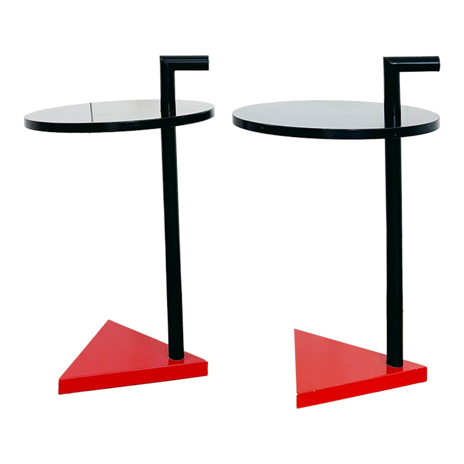 Postmodern Memphis Style 1980s Pair of End Tables, Side Tables -- 2 Pcs ...