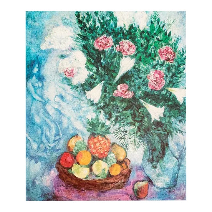1972 After Marc Chagall "Fruits and Flowers", Full-Color Parisian Print ...