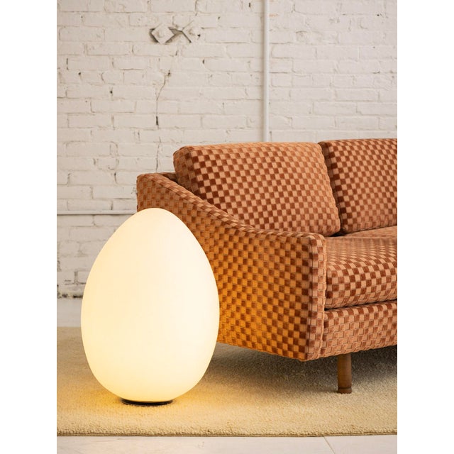 Large Molded Plastic Egg Form Lamp | Chairish