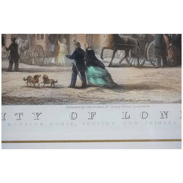 George Chambers Colored Engraving, City of London, Mansion House ...