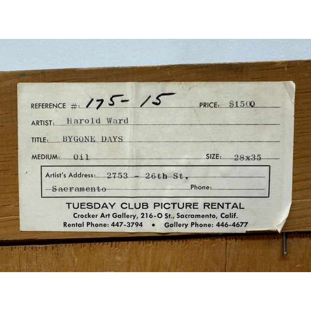 Harold Ward (1889-1973) "Bygone Days" | Chairish