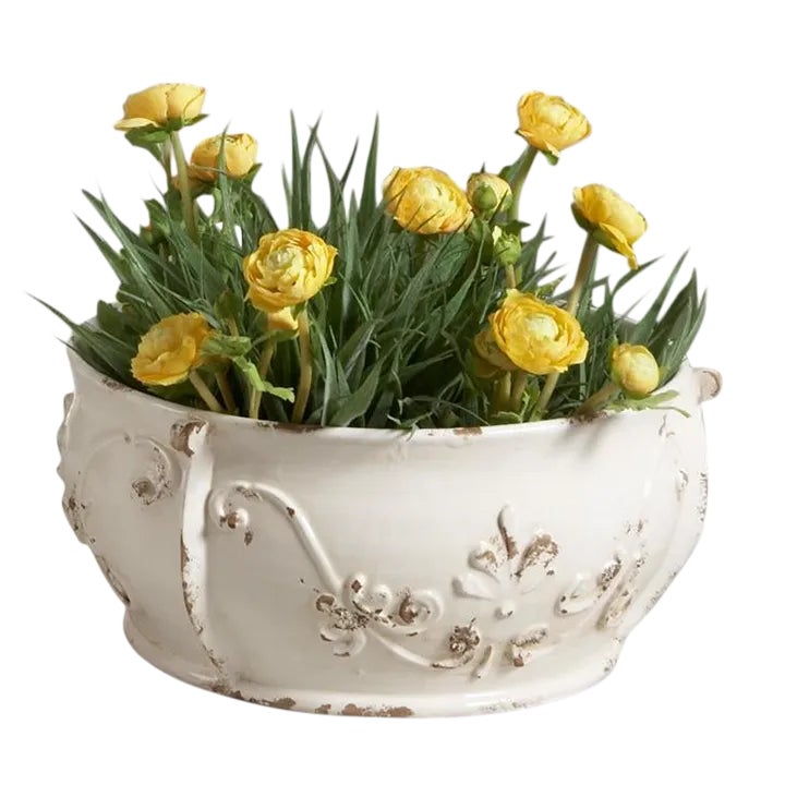 Chelsea House Monaco Ceramic Cachepot | Chairish