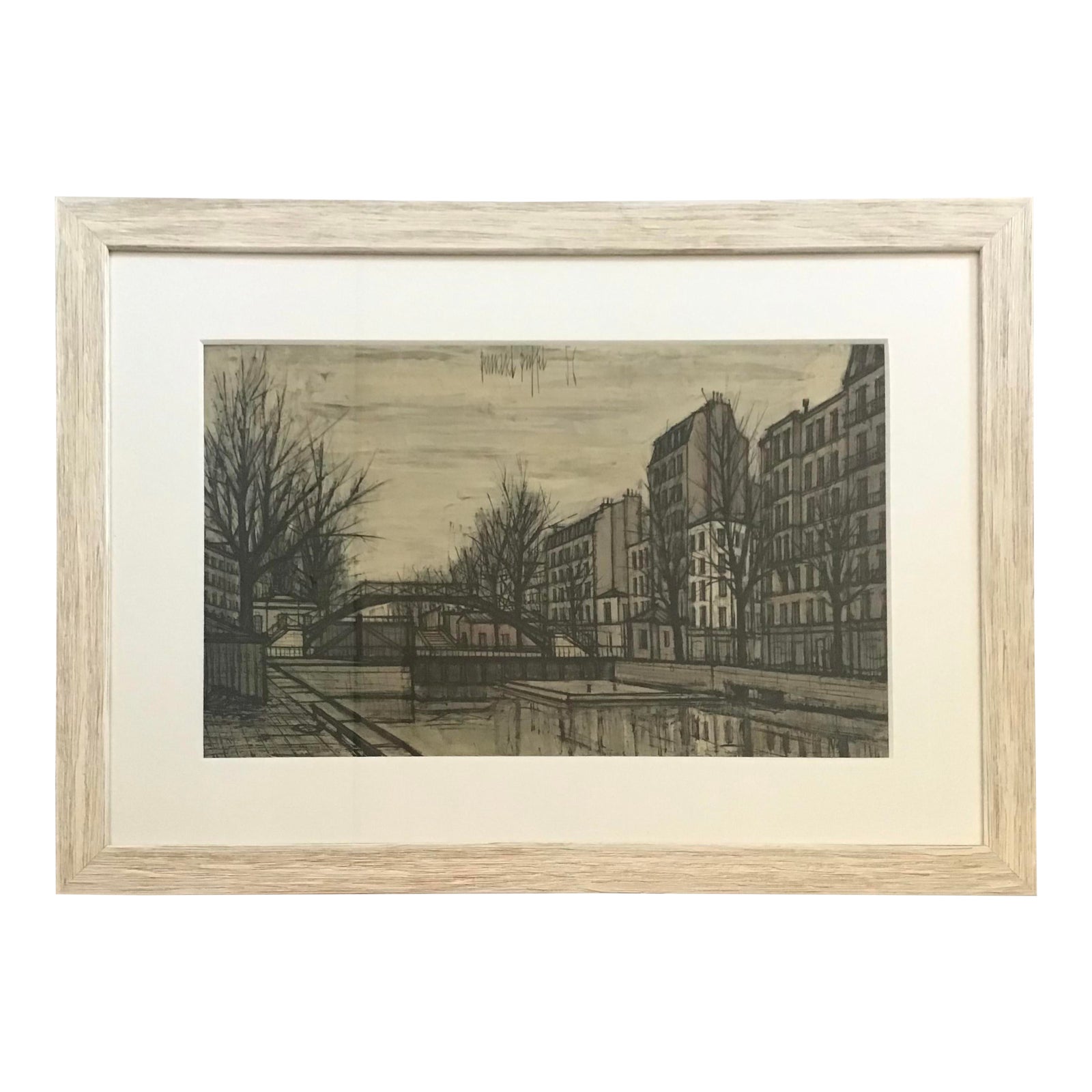Bernard Buffet Signed Lithograph of Paris | Chairish
