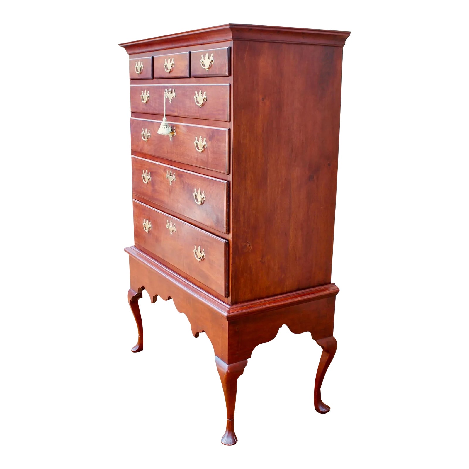 American (Philadelphia) Walnut Chest on Frame Highboy With Stocking ...