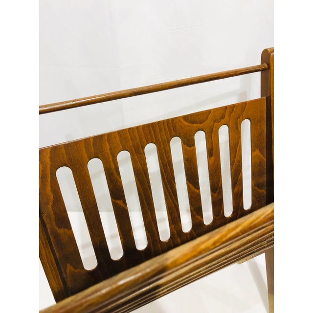 Vintage Mid Century Modern Magazine Rack | Chairish