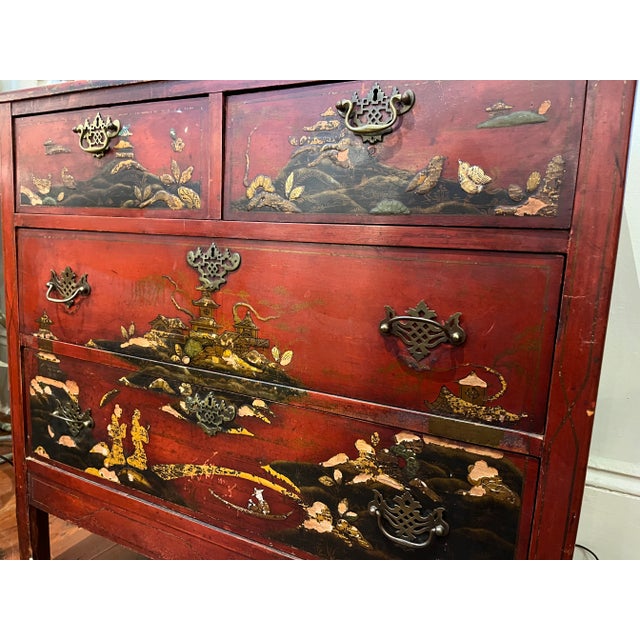 Chinoiserie Decorated Chest of Drawers | Chairish