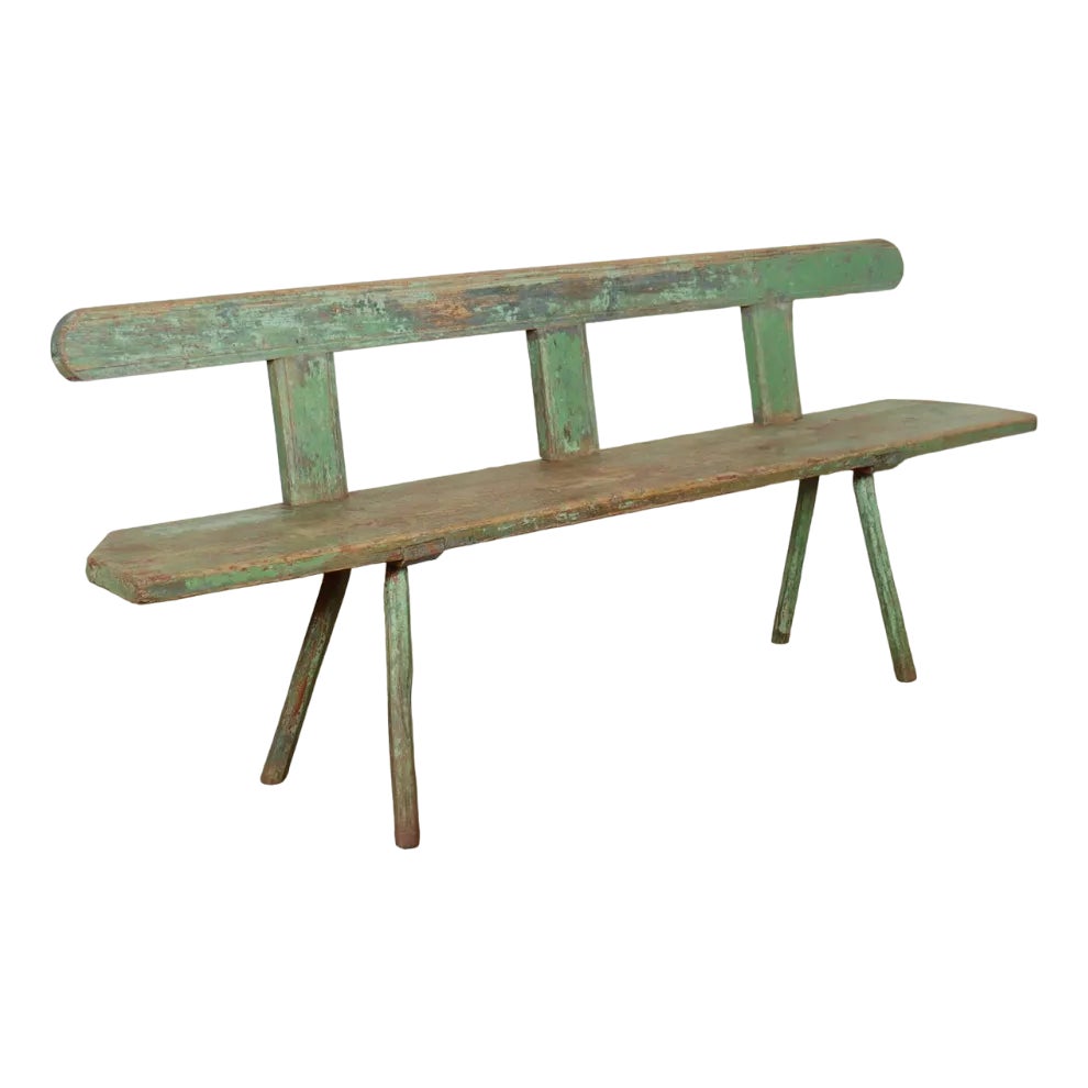 Austrian Painted Bench | Chairish