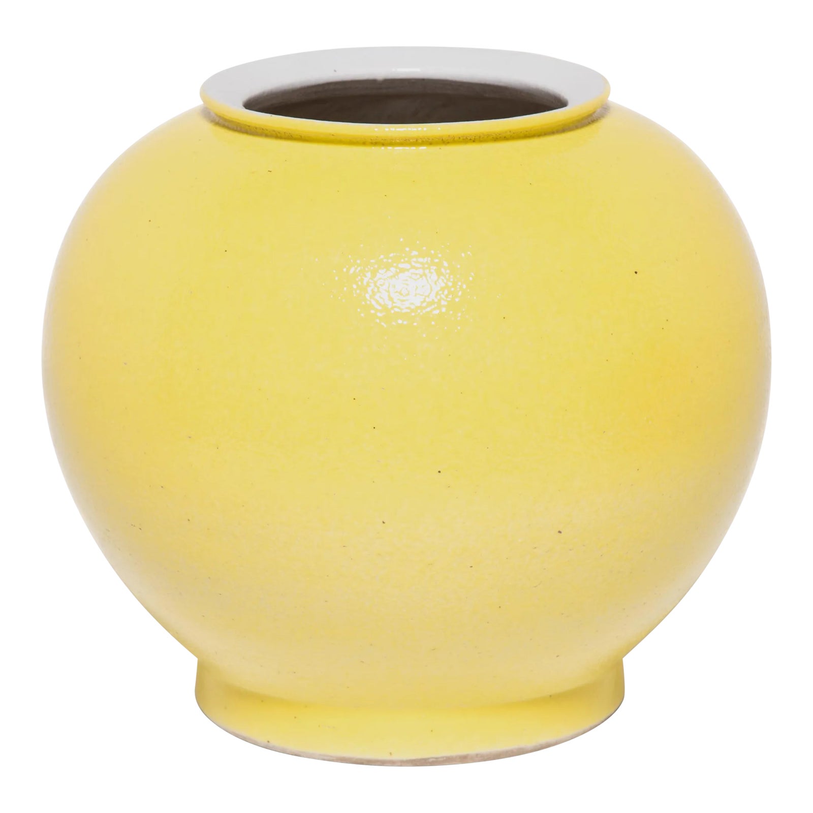 Citron Yellow Onion Vase | Chairish