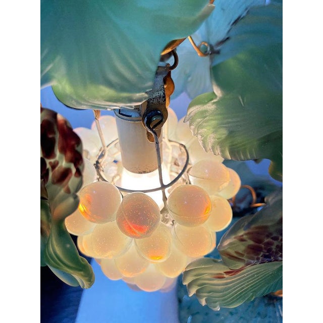 Mid-20th Century Italian Murano Grape Lamp | Chairish