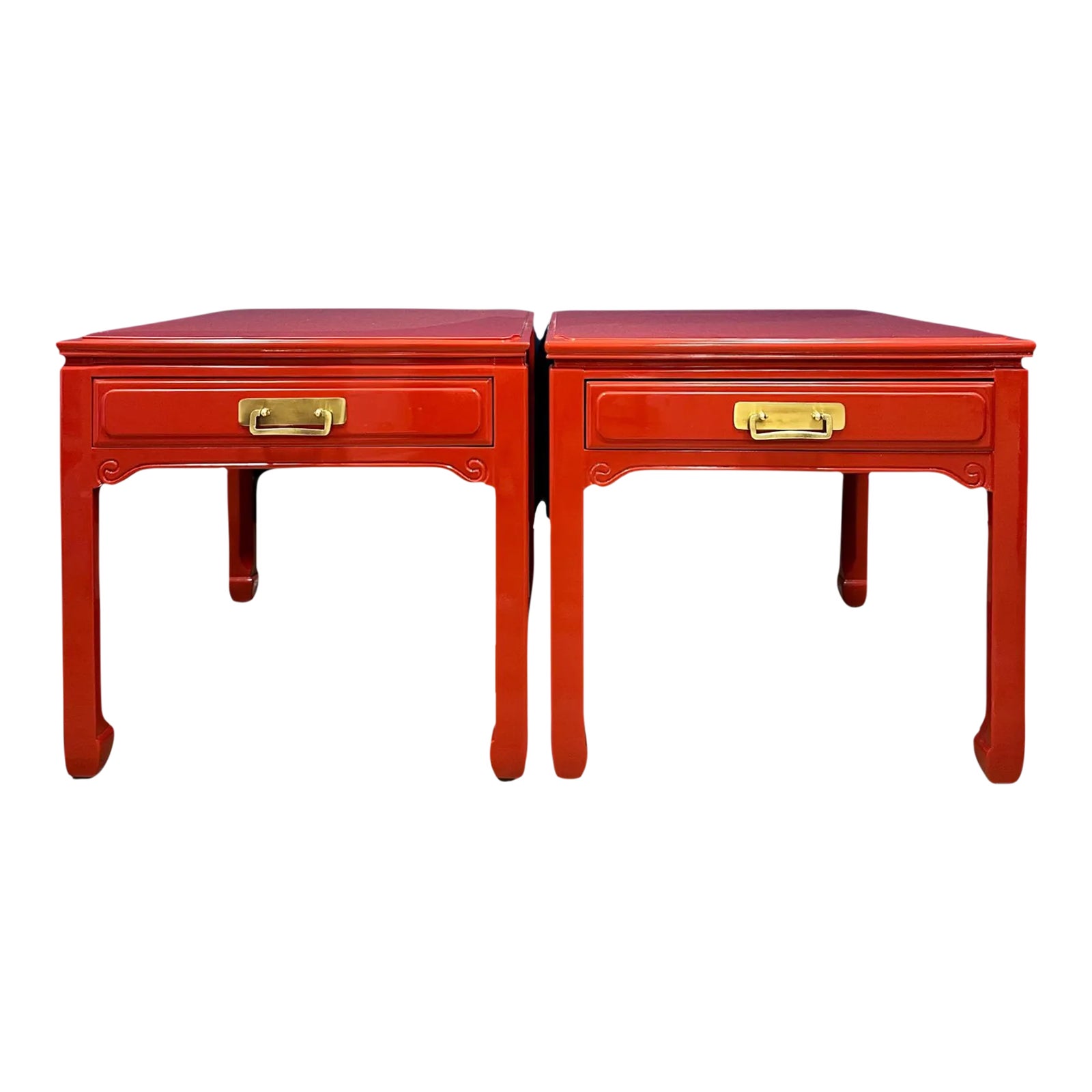 1970s Ming-Style Asian End Table Set of 2 | Chairish