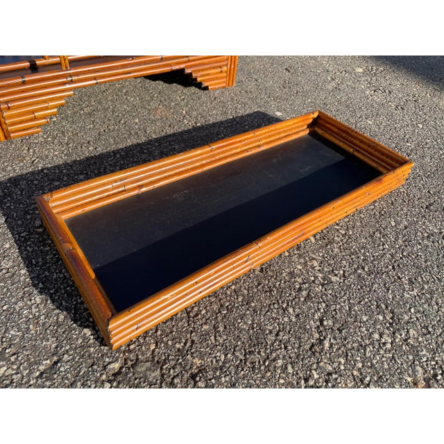 1990s Selamat Designs Bamboo Pencil Reed Magazine Rack With Removable ...