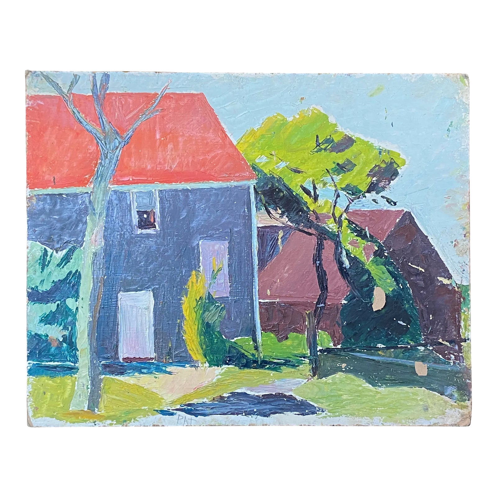 1960s Outsider Art House Study Modernism | Chairish