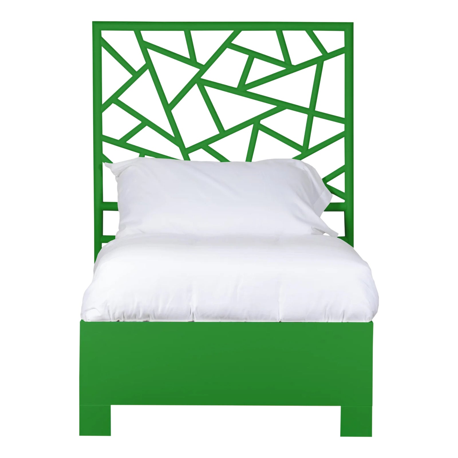 Tiffany Platform Bed Twin, Bright Green | Chairish